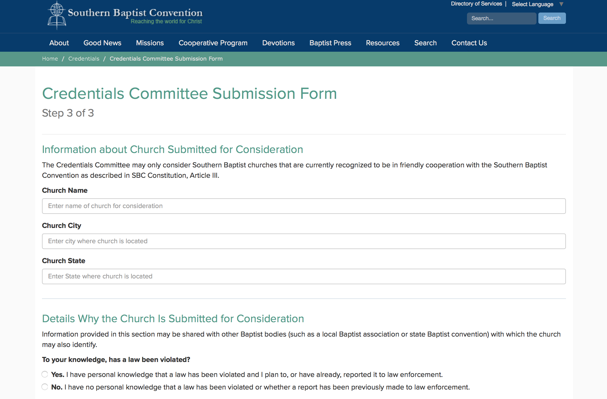 New Credentials Committee Outlines Submission Process — SBC Voices